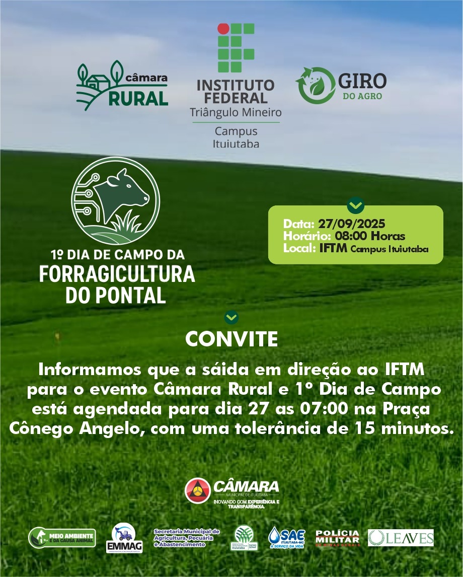 Mais uma edição do Câmara Rural em parceria agora com IFTM Campus do ...